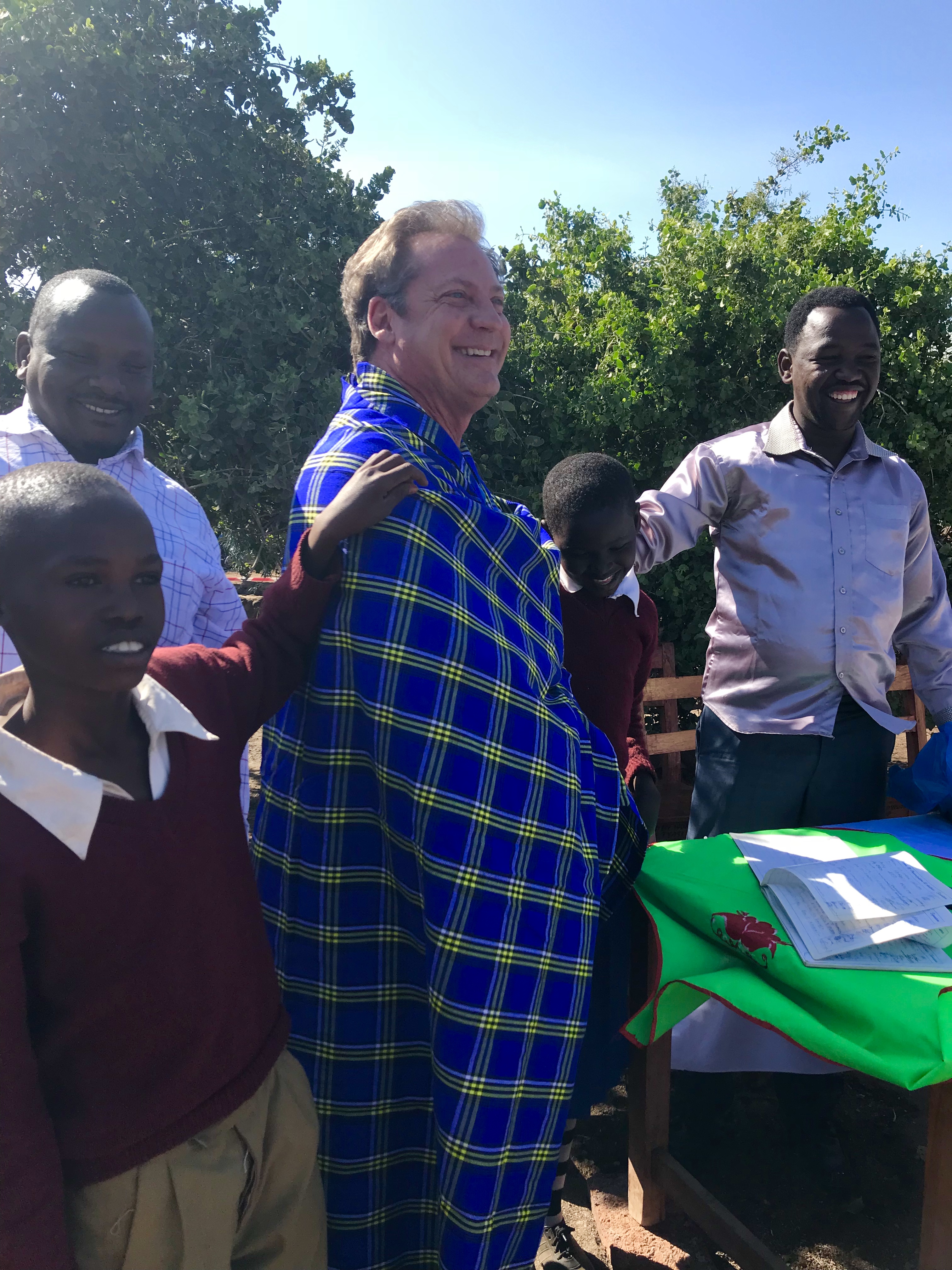 #36 Fr. Howard Is Gifted A Traditional Masaai Wrap - Tanzania Water Project